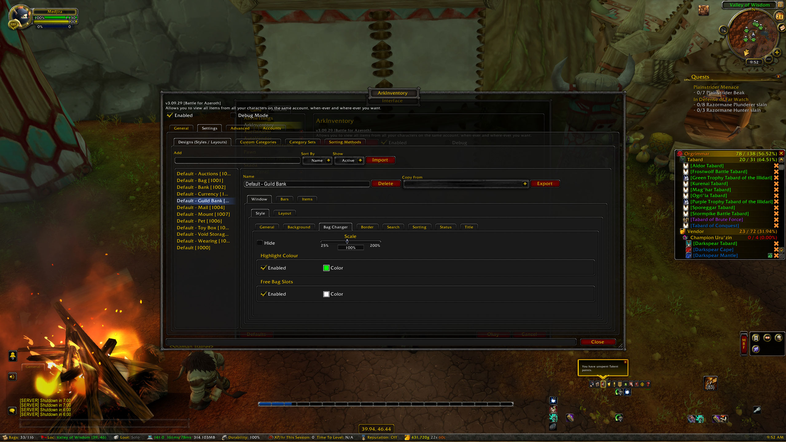 Guild Bank Tabs · Issue #1333 · arkayenro/arkinventory · GitHub