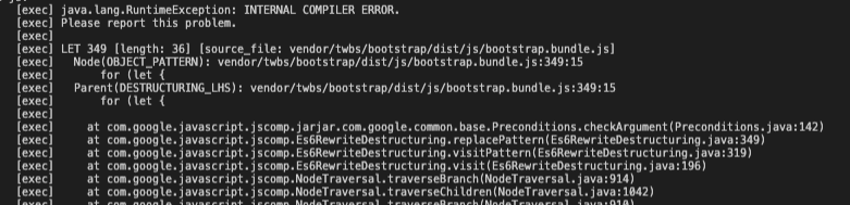 V5 Beta3 Closure Compiler Fails On Bootstrapbundlejs · Issue 33484