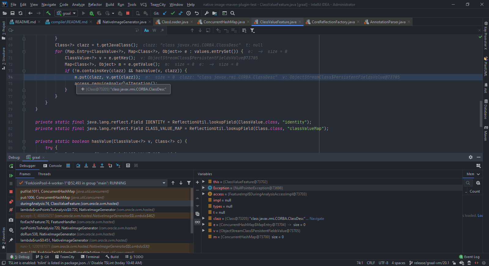 Unable to create native image NullPointerException · Issue #2734 · oracle/graal · GitHub