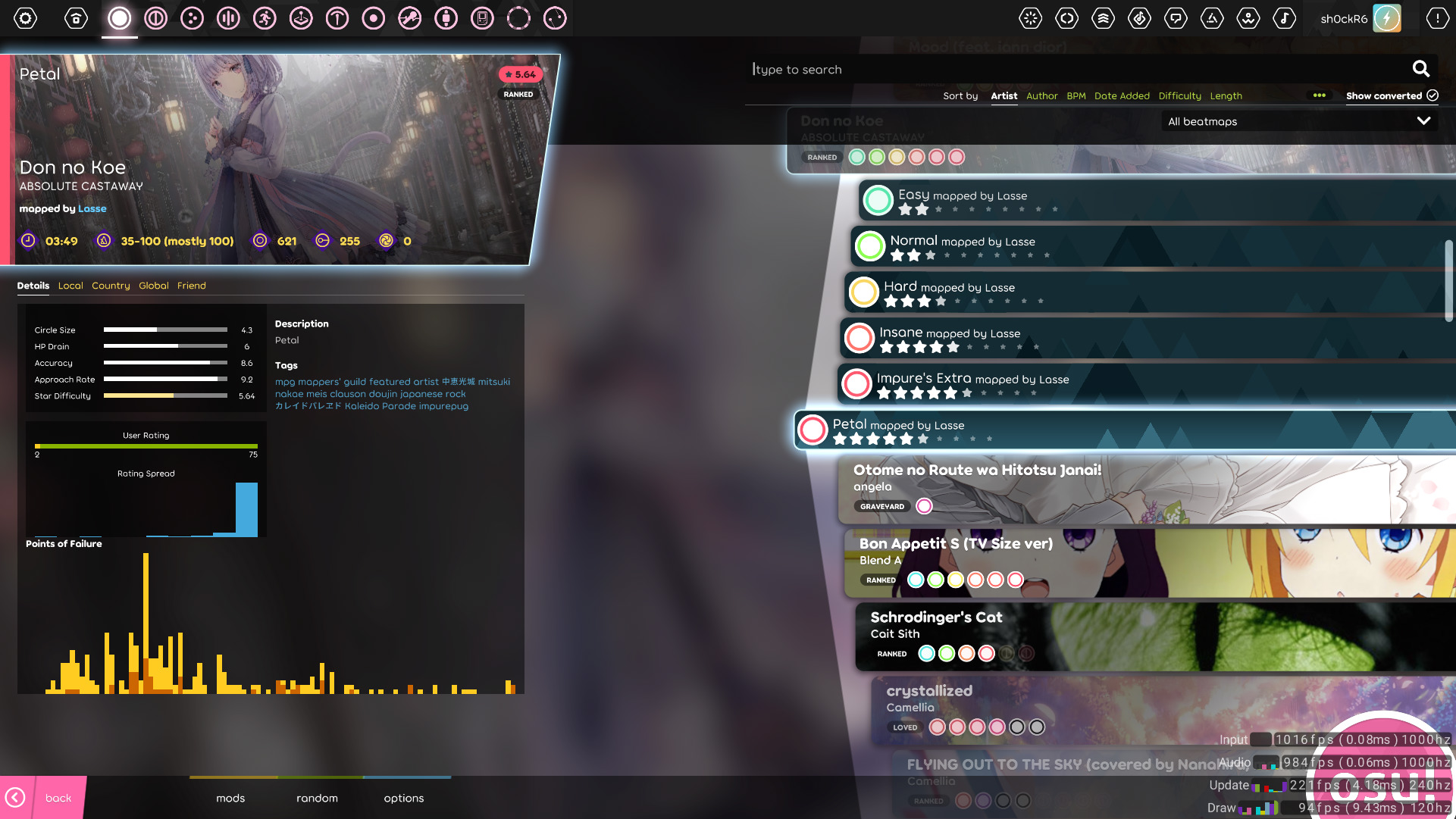 Beatmap info wedge doesn't update BPM with time-ramp mods · Issue #14688 · ppy/osu · GitHub
