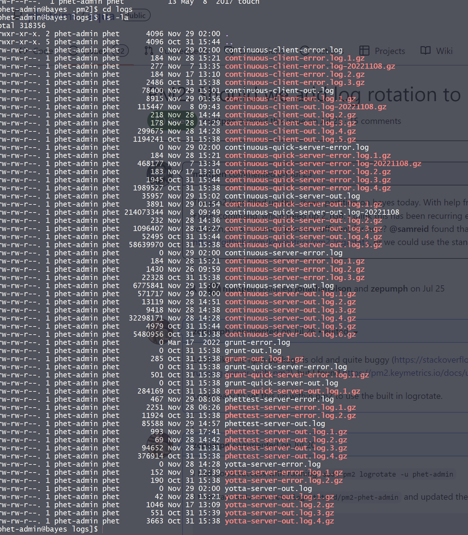 PM2: Should we add log rotation to bayes · Issue #154 · phetsims/aqua · GitHub