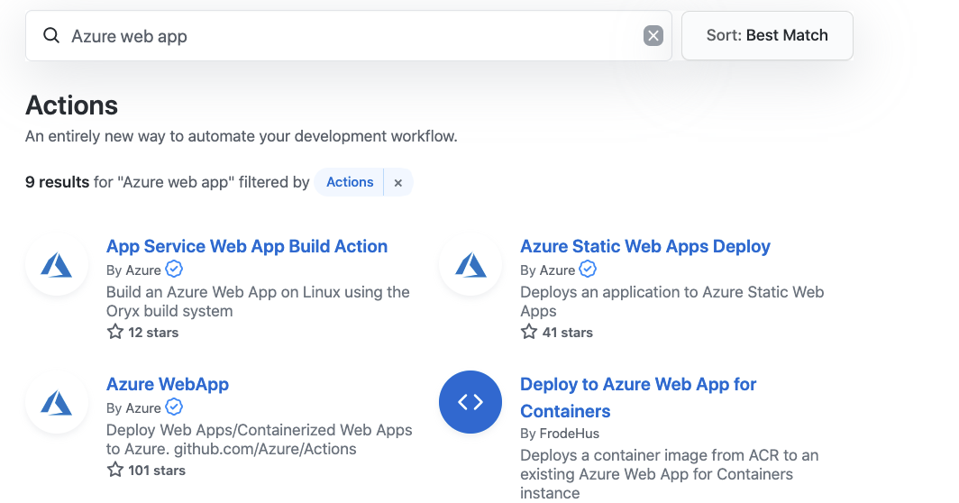 Review branding of all App service actions on Marketplace · Issue #160 · Azure/webapps-deploy ...