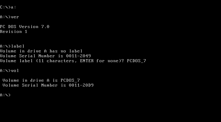 FDD image label problem in PC DOS 2000 · Issue #3564 · joncampbell123 ...