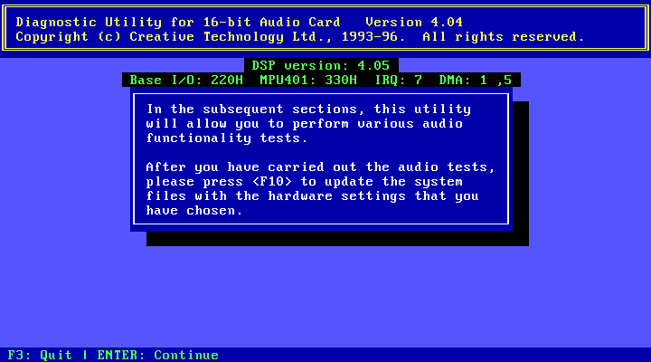 Problems with CTSOUND / CTSB16.SYS - Invalid argument when specifying Low DMA on parameter ...