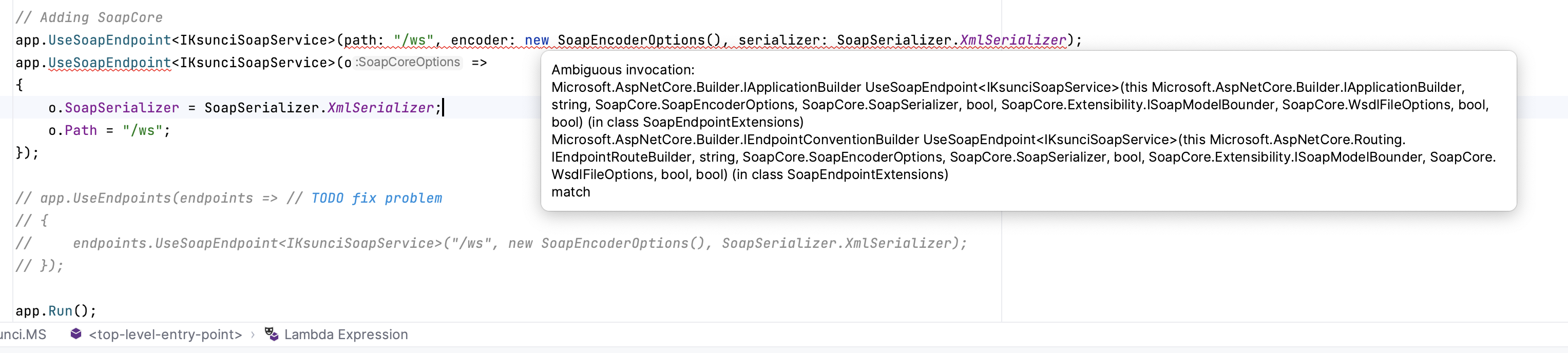 ASP0014: Suggest using top level route registrations instead of UseEndpoints · Issue #929 ...