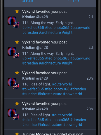22 beta: Notification error in pixelfed · Issue #3580 · tuskyapp/Tusky · GitHub