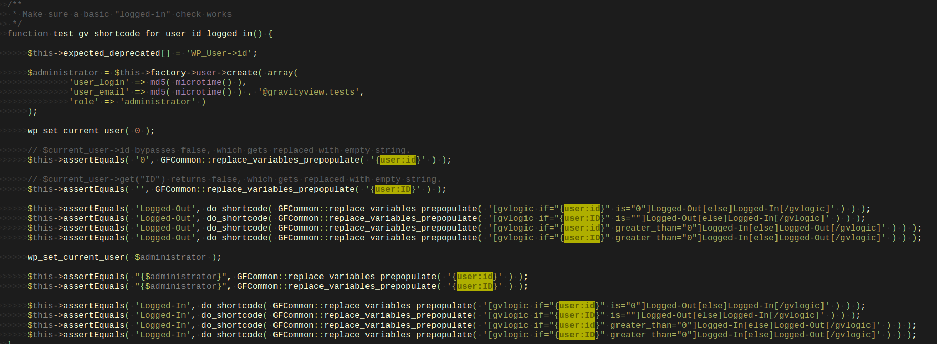 [gvlogic if="{user:ID}" isnot=""] is not working anymore · Issue #1250 · GravityKit/GravityView ...