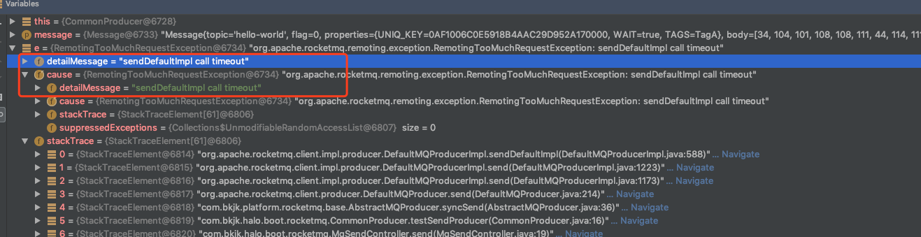 sendDefaultImpl call timeout · Issue #508 · apache/rocketmq · GitHub