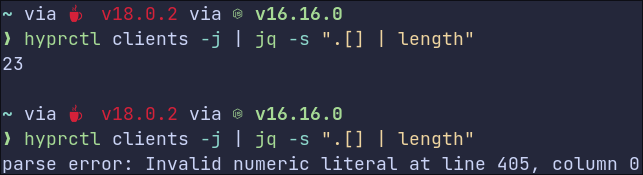 Hyprctl outputs invalid json when there are too many things going on · Issue #824 · hyprwm ...