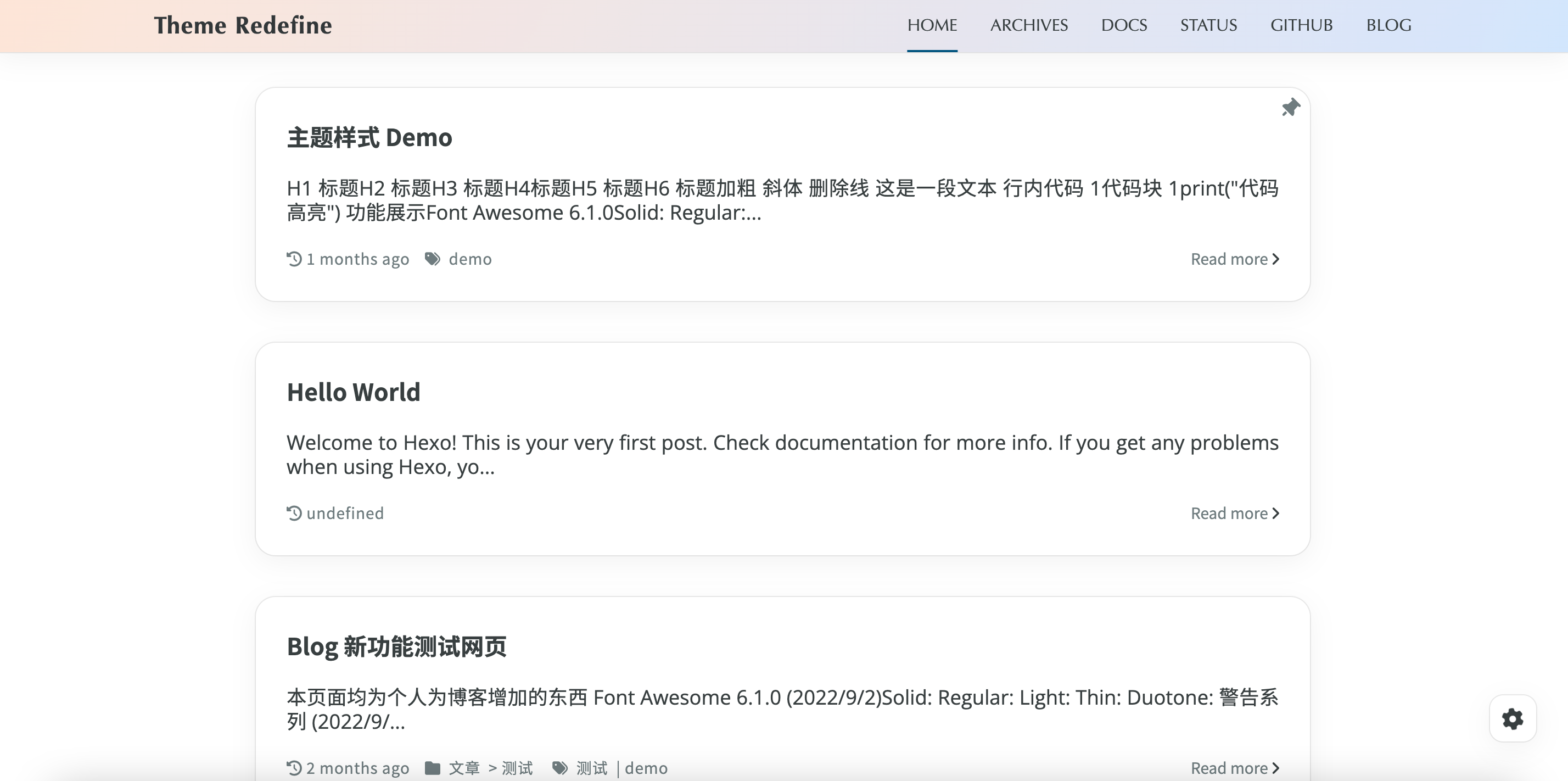 hexo-theme-redefine/README.md at main · EvanNotFound/hexo-theme-redefine · GitHub
