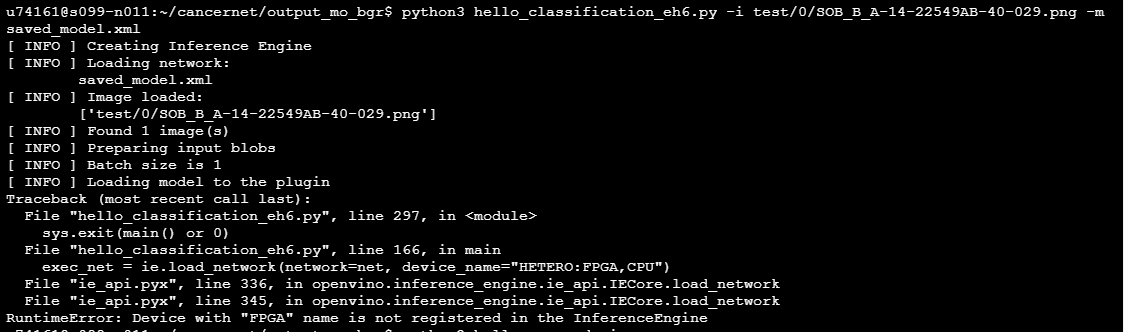 Urgent Runtimeerror Device With Fpga Name Is Not Registered In The Inferenceengine · Issue