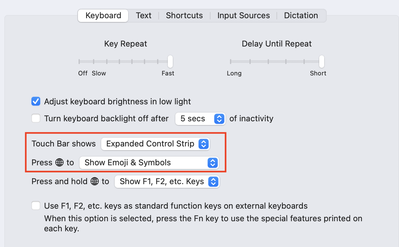 Keystroke to open up Mac emoji/speciak key is not working from keyboard ...