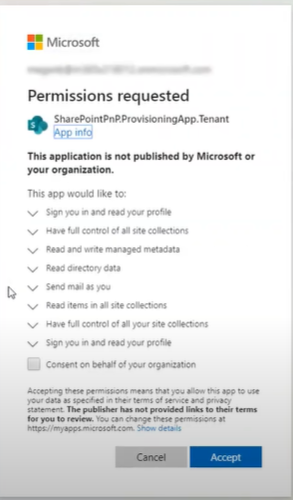 Unable to provision o365 learning pathways · Issue #236 · SharePoint/sp-provisioning-service ...