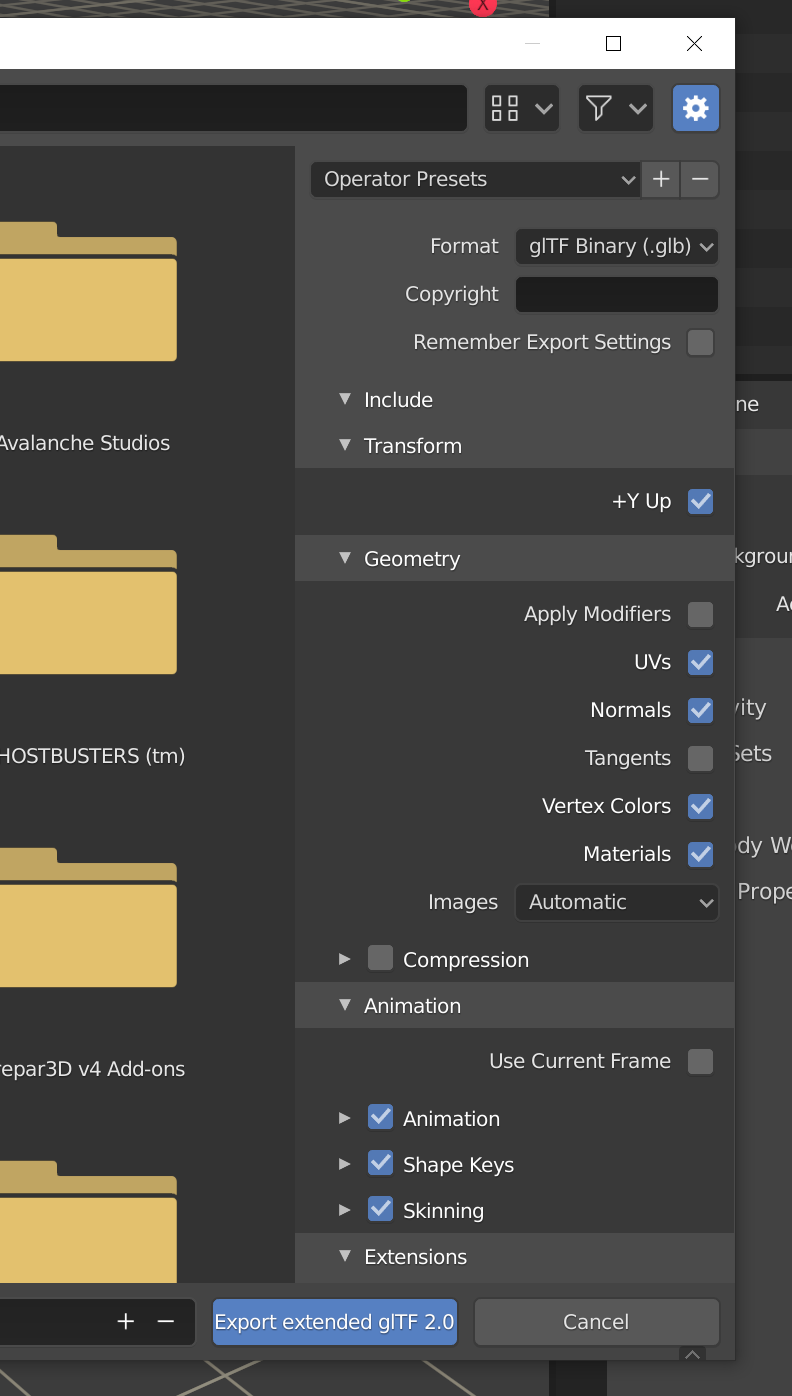 What happened to "Selected Objects" · Issue #1154 · KhronosGroup/glTF-Blender-IO · GitHub