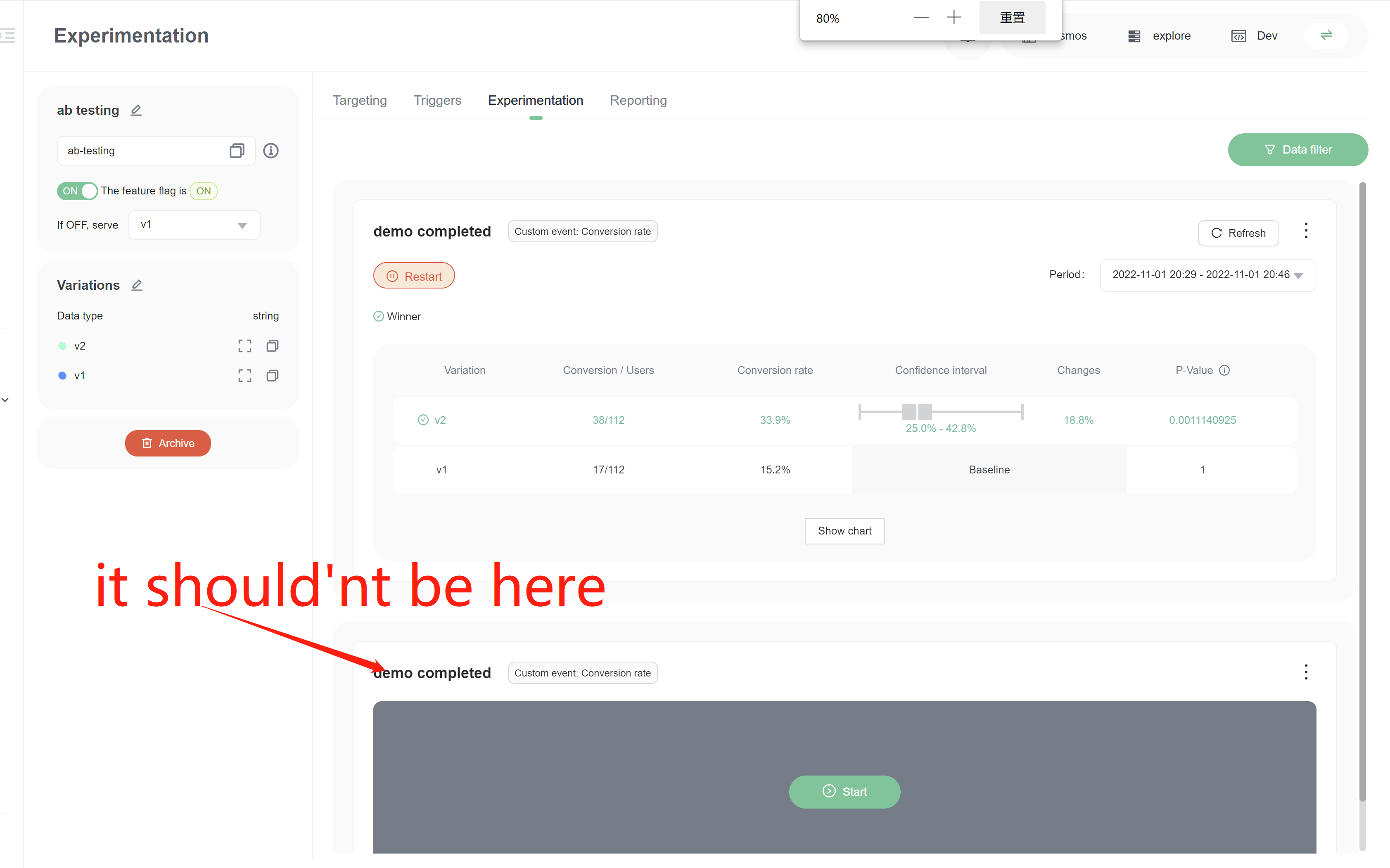 Experimenation appeared in the wrong feature flag page · Issue #90 · featbit/featbit · GitHub