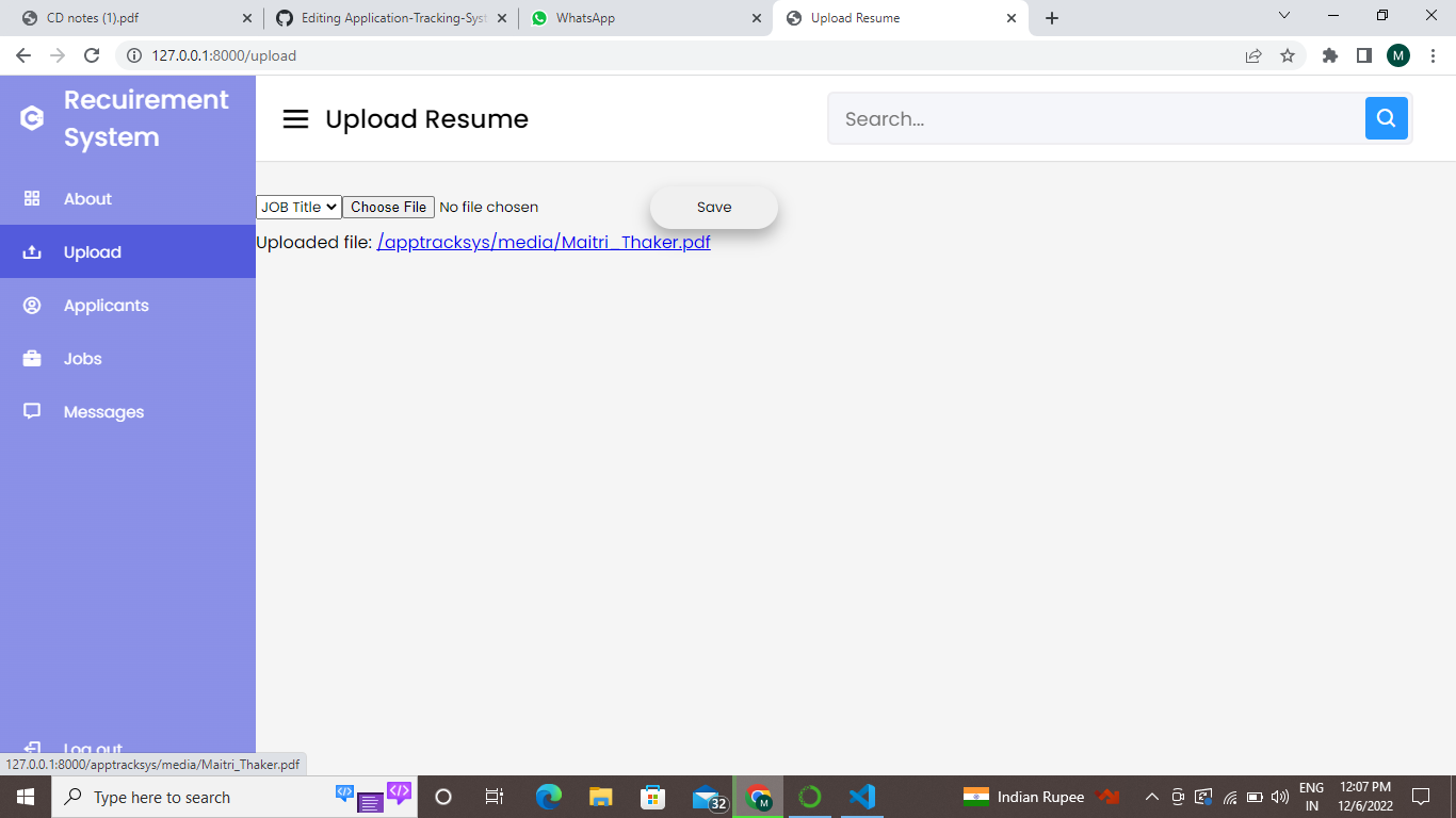 GitHub - aastha2801/Recruitment-System