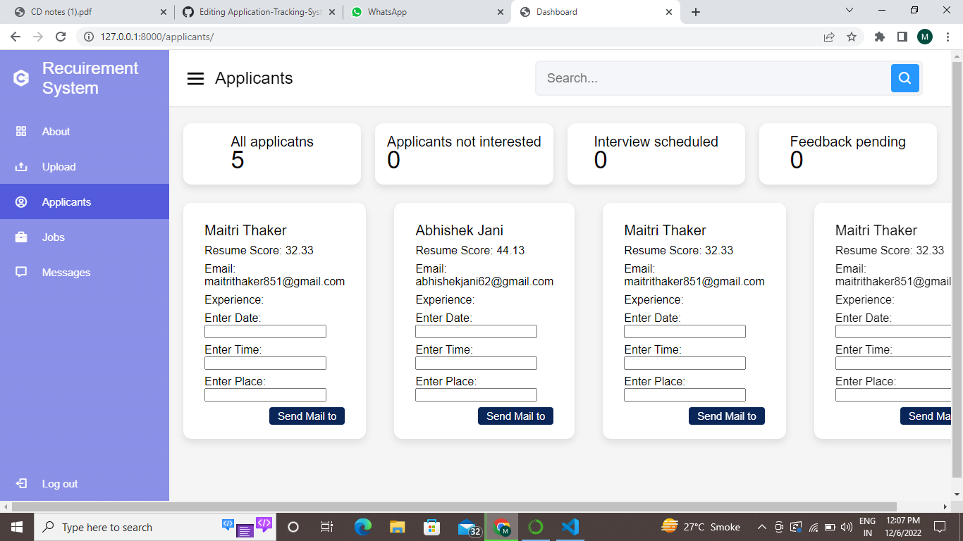 GitHub - aastha2801/Recruitment-System
