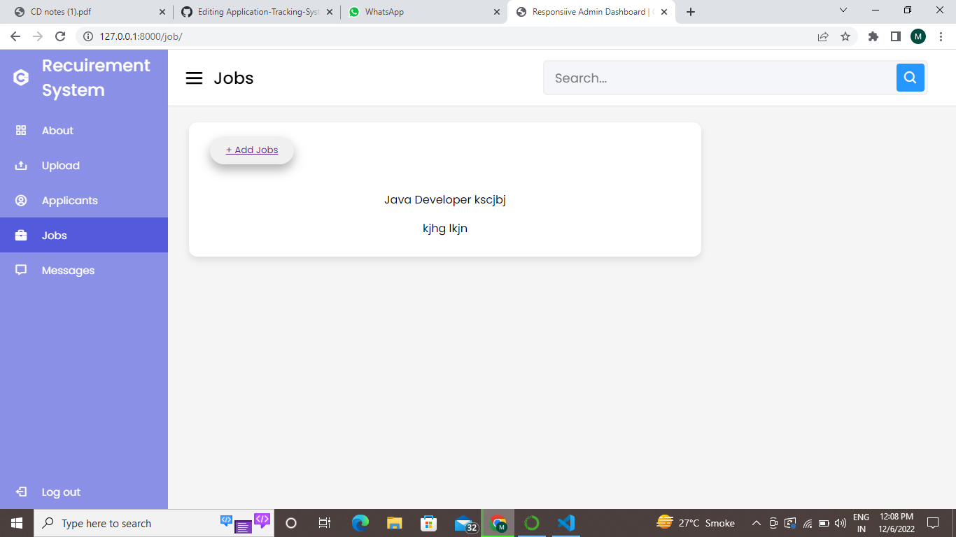 GitHub - aastha2801/Recruitment-System