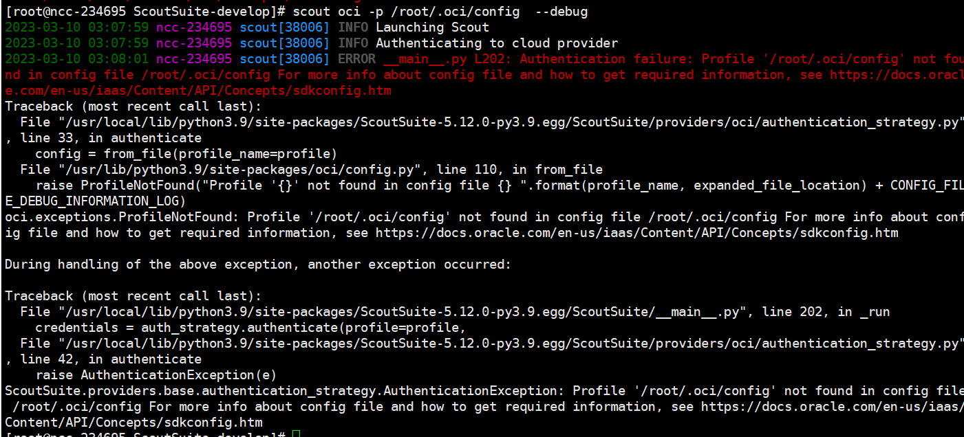 OCI Authentication failure · Issue #1508 · nccgroup/ScoutSuite · GitHub