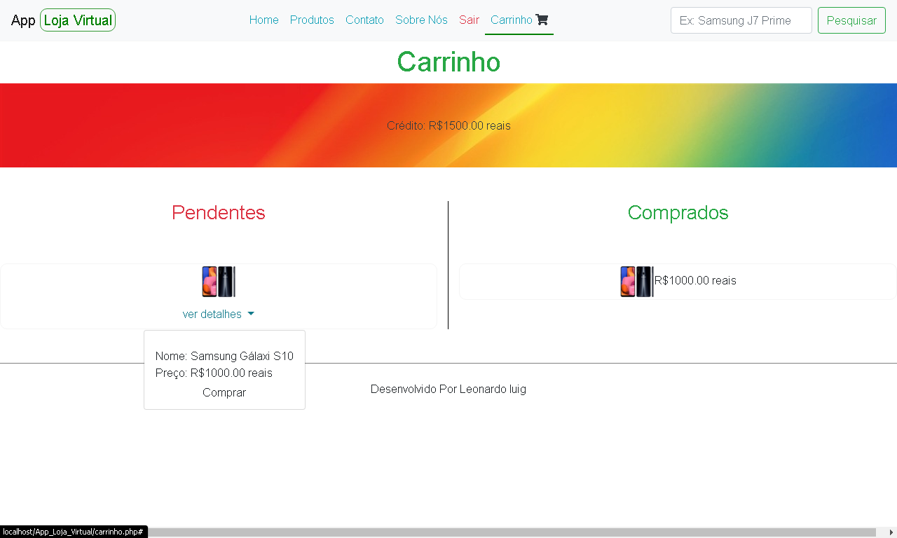 GitHub - LeonardoLuig/Virtual_Store_App: PhP, MySQL, JavaScript, Html, Css and Boostrap