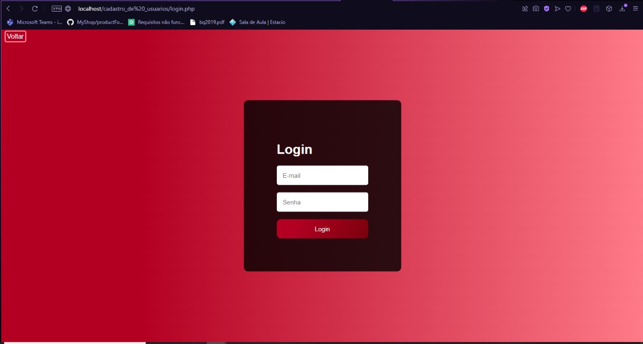 GitHub - VitorL02/Cadastro_Usuarios: Meu Primeiro Projeto de Cadastro ...