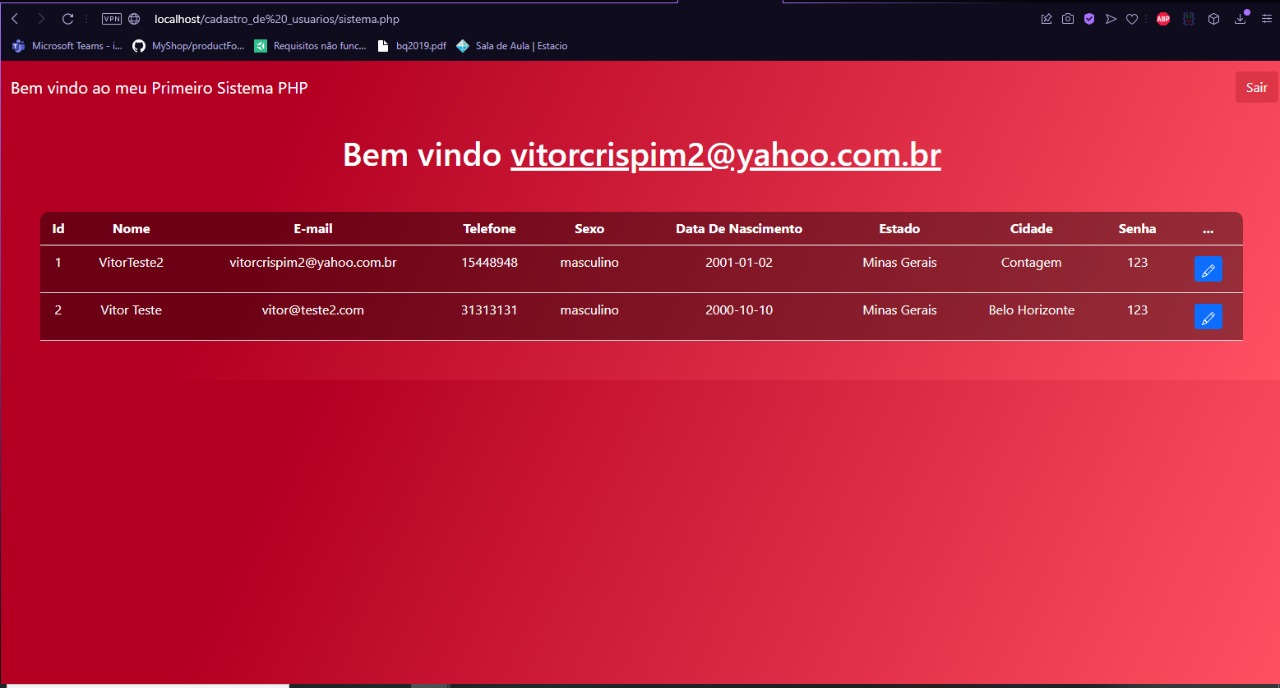 GitHub - VitorL02/Cadastro_Usuarios: Meu Primeiro Projeto de Cadastro de Usuarios Utilizando PHP ...