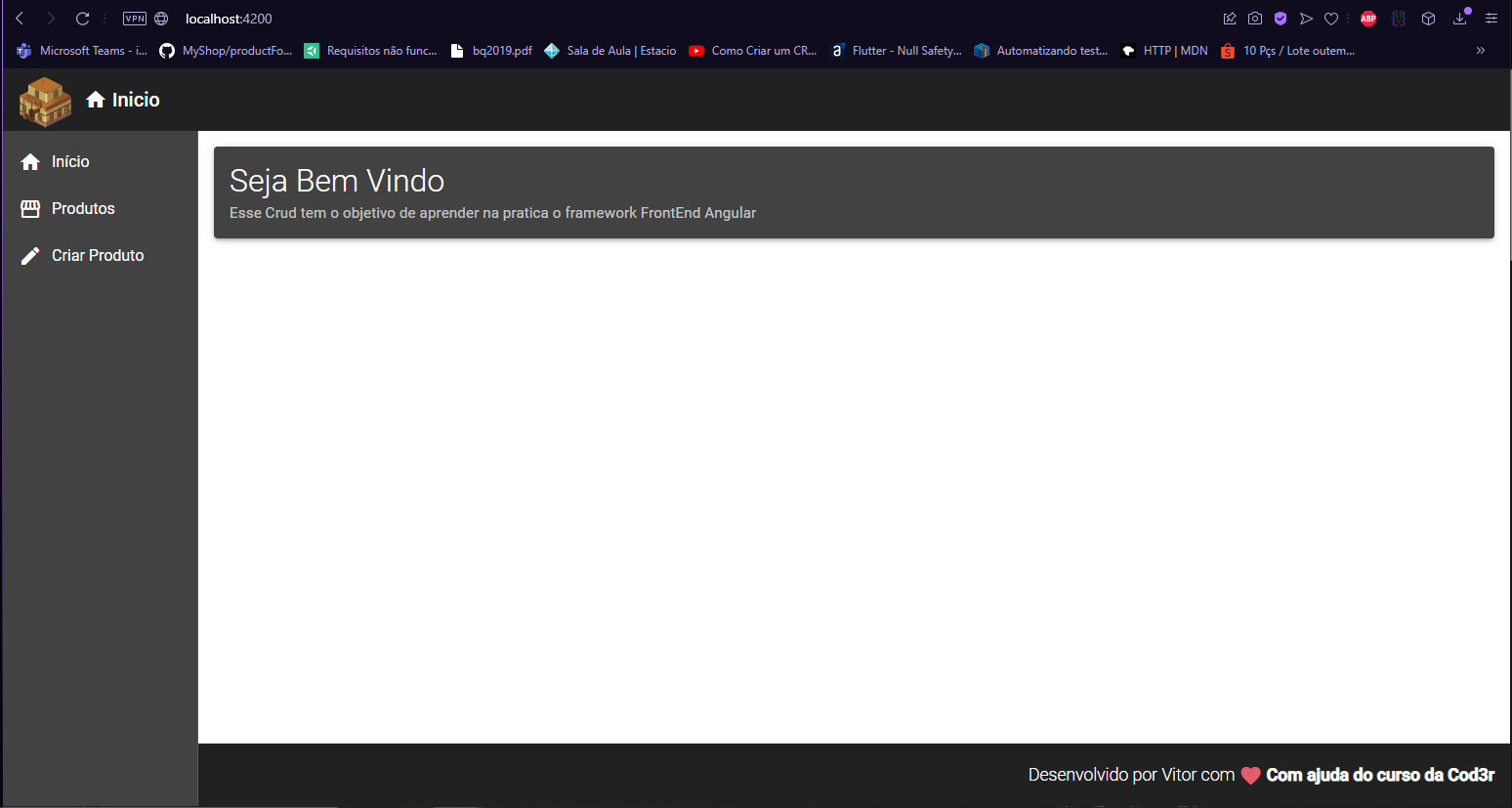 GitHub - VitorL02/Primeiro_Crud_Angular: Meu primeiro Projeto com o framework Angular, que ...