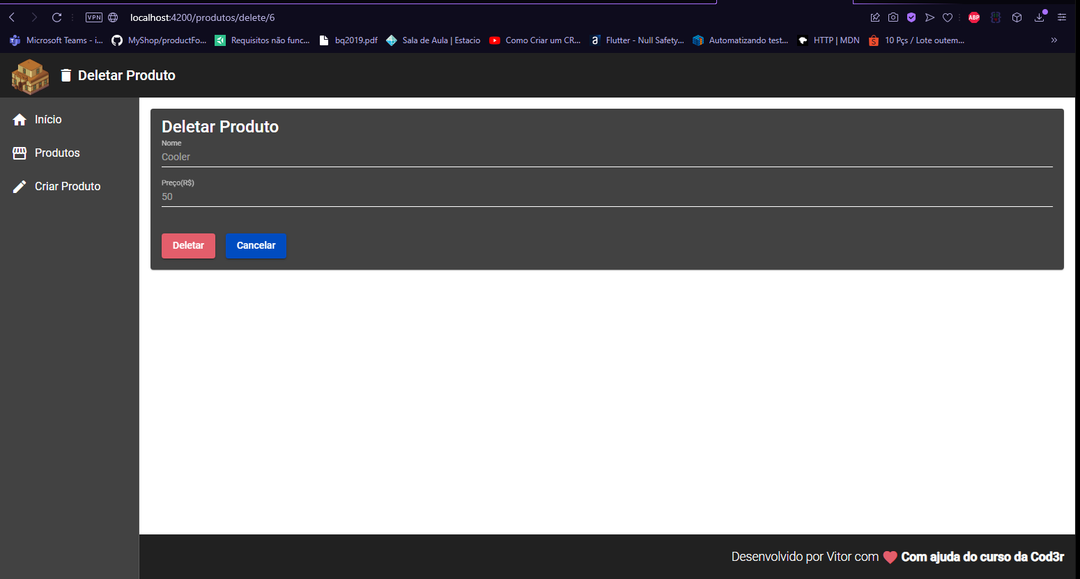 GitHub - VitorL02/Primeiro_Crud_Angular: Meu primeiro Projeto com o framework Angular, que ...