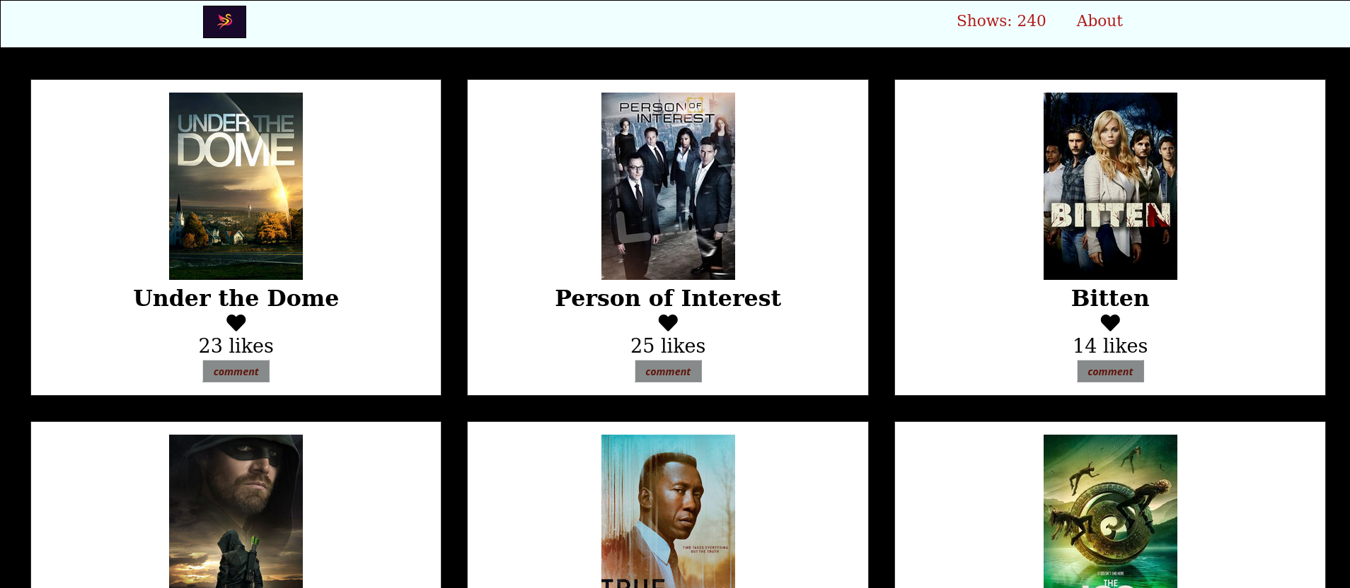 Javascript Capstone: shows Site. | Single-page-app