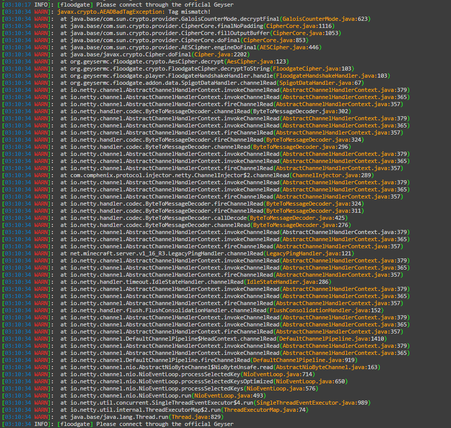 When the proxy server enables the "send-floodgate-data" option, the player joins the server and ...