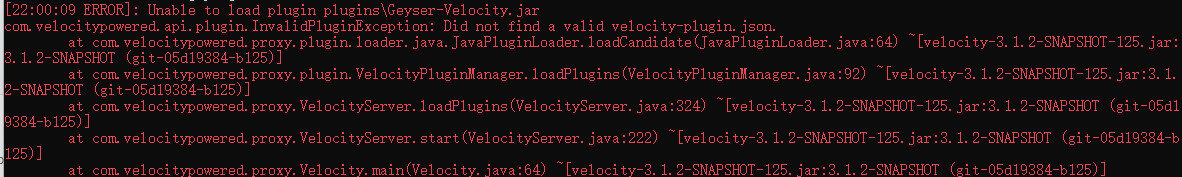 Geyser feature/extensions branch starts abnormally on Velocity · Issue #2905 · GeyserMC/Geyser ...