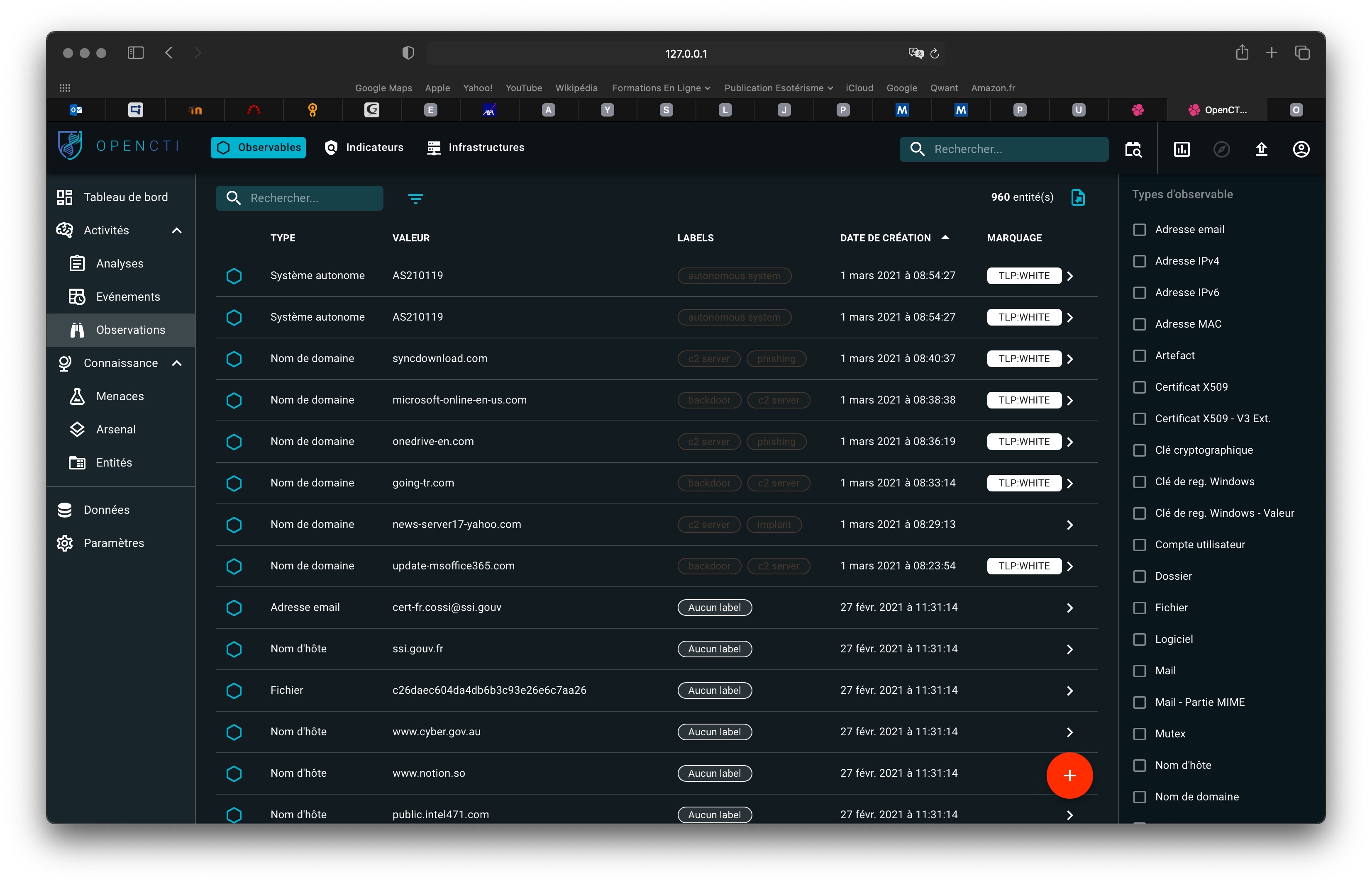 Unable to create a new autonomous system in observables tab · Issue #1120 · OpenCTI-Platform ...
