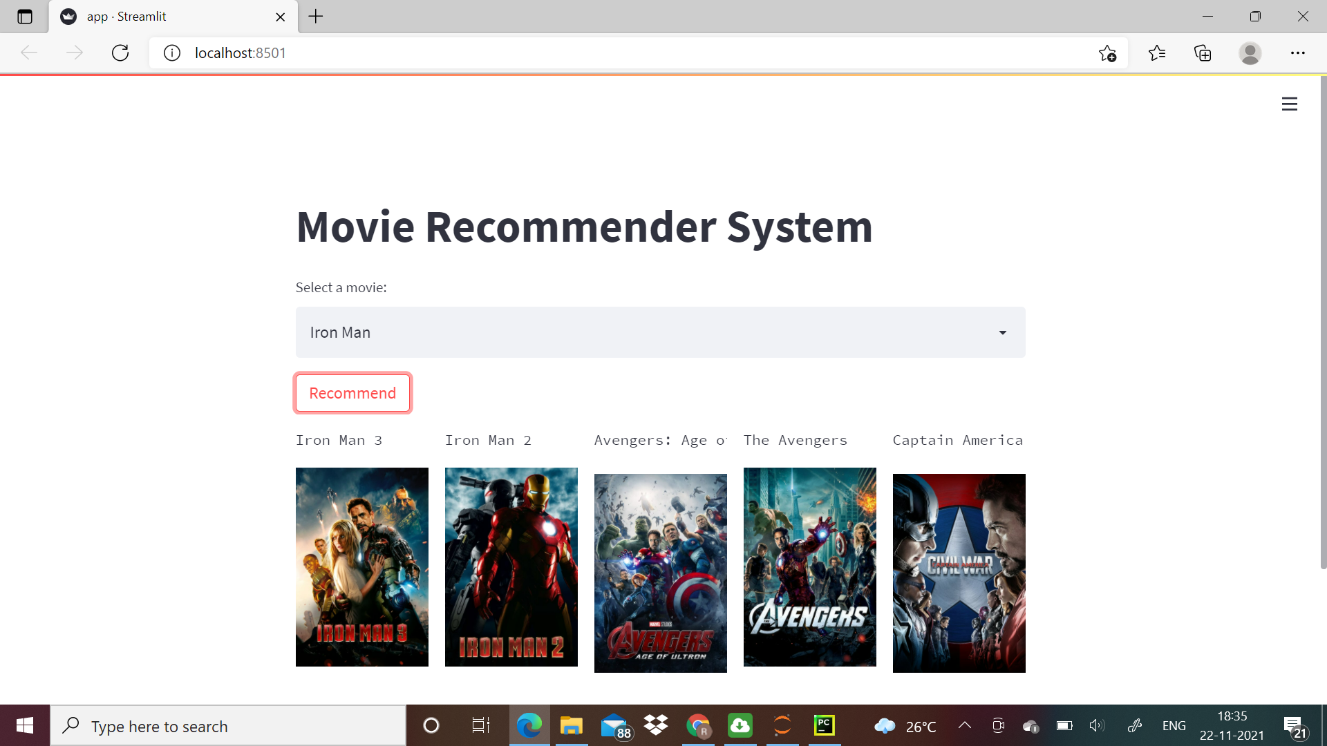 GitHub - Rashmika07/MovieRecommendationSystem: Project on Movie Recommendation System. It is a ...
