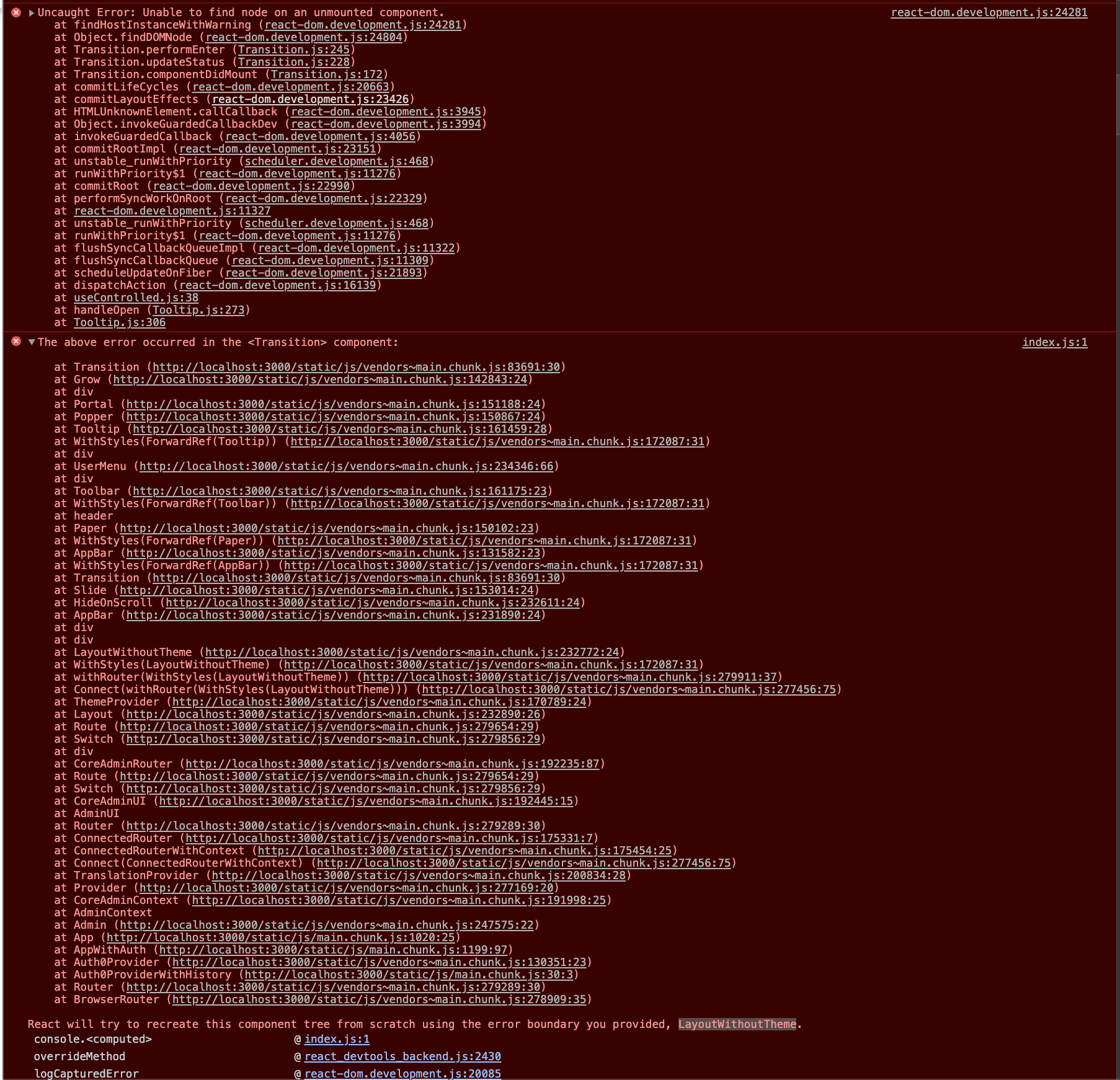 Tooltip Usermenu Issue · Issue 6110 · Marmelabreact Admin · Github