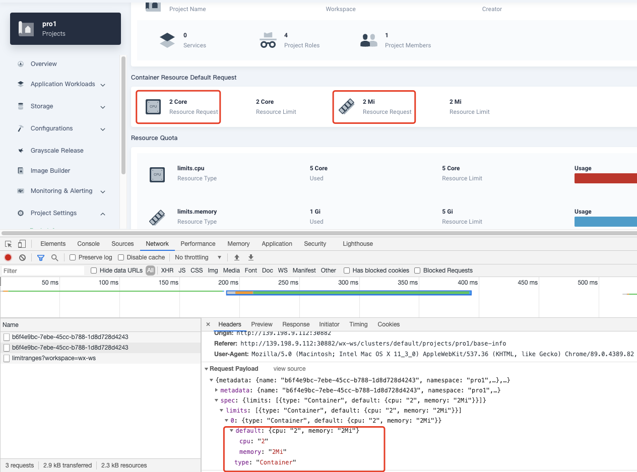 You can't just set Resource limits in 'Container Resource Default Request' · Issue #1601 ...
