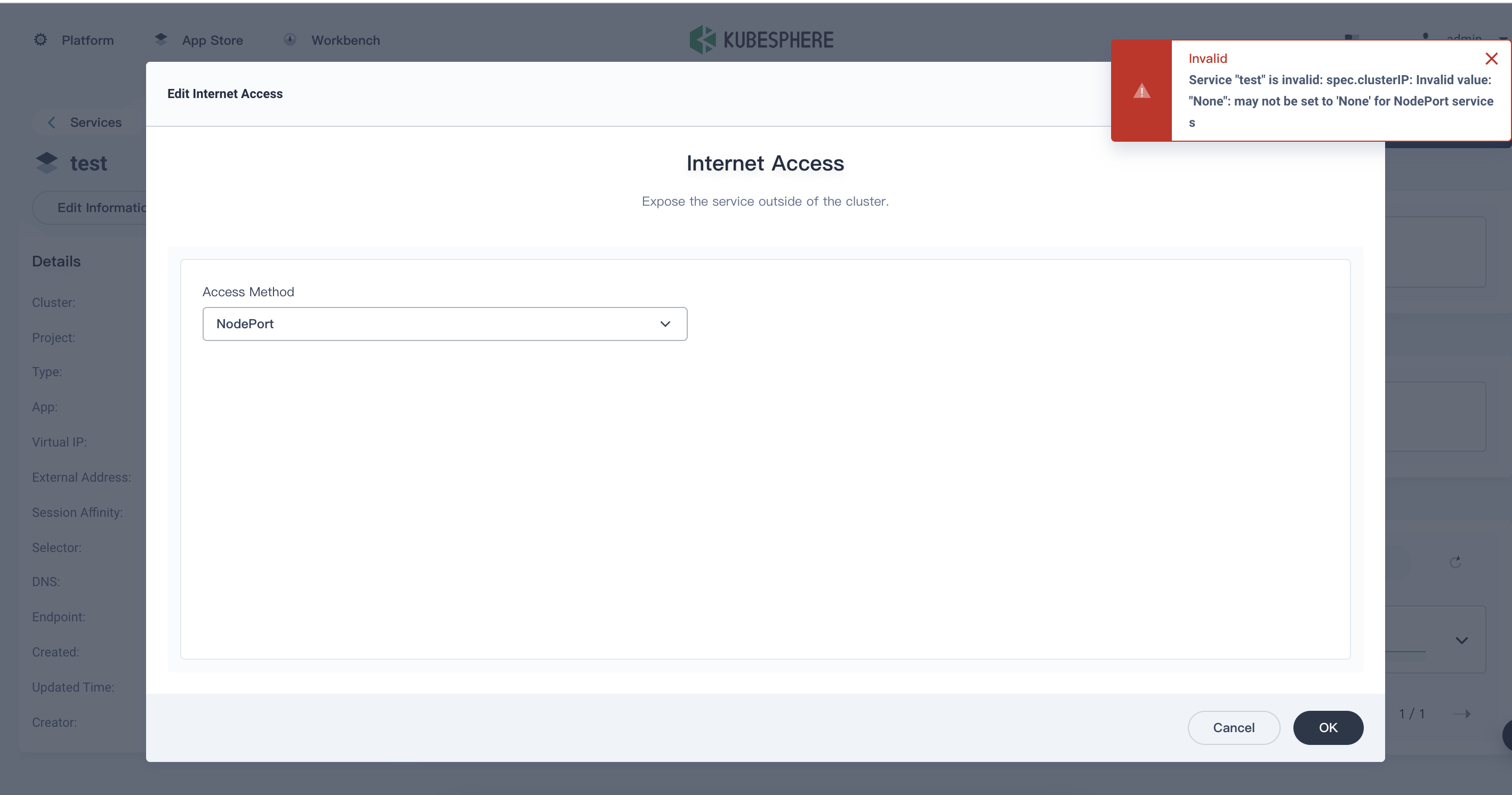 Shielding the function of stateful service ‘Edit Internet Access’ · Issue #3809 · kubesphere ...