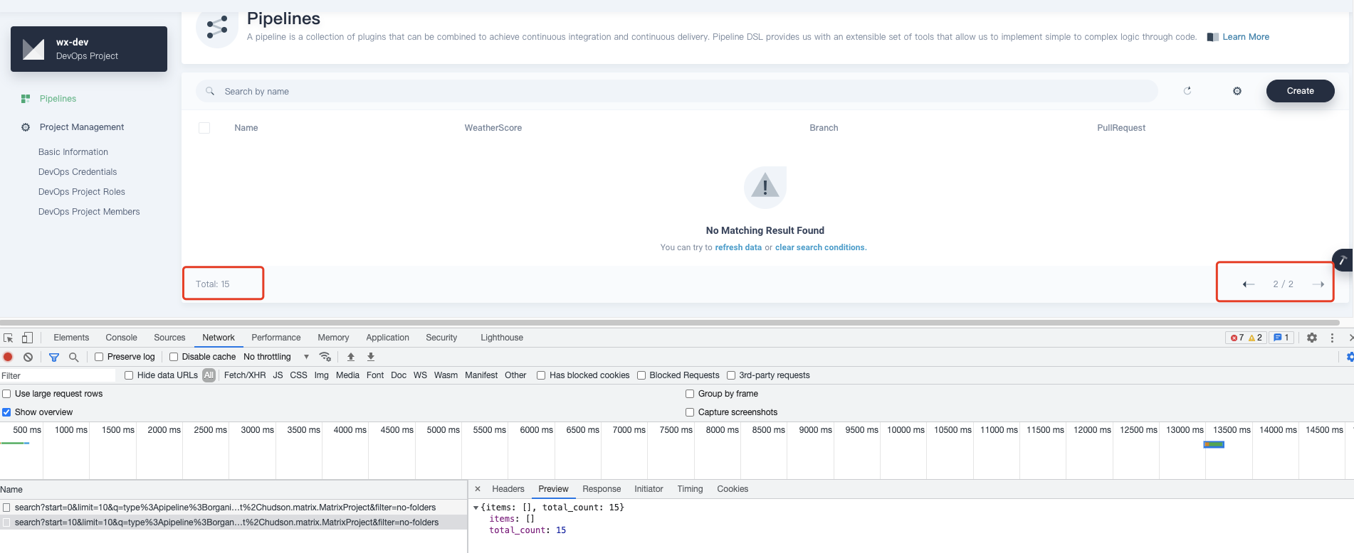 Only the first page is displayed correctly of pipeline list · Issue #261 · kubesphere/ks-devops ...