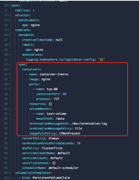Failed To Create A Statefulset With A Volume Template Added · Issue 4432 · Kubesphere
