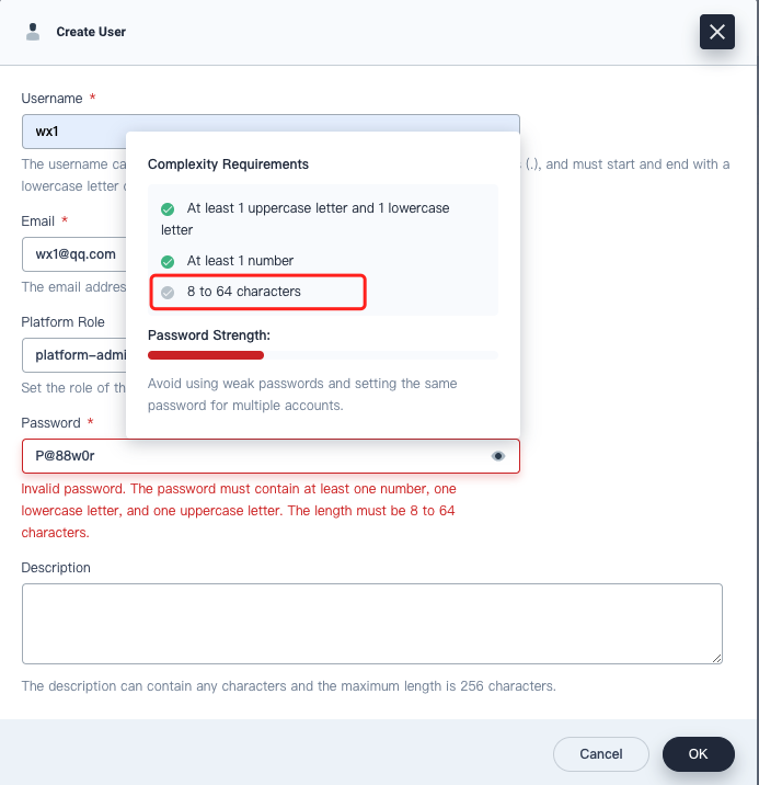 Password length check error · Issue #3071 · kubesphere/console · GitHub
