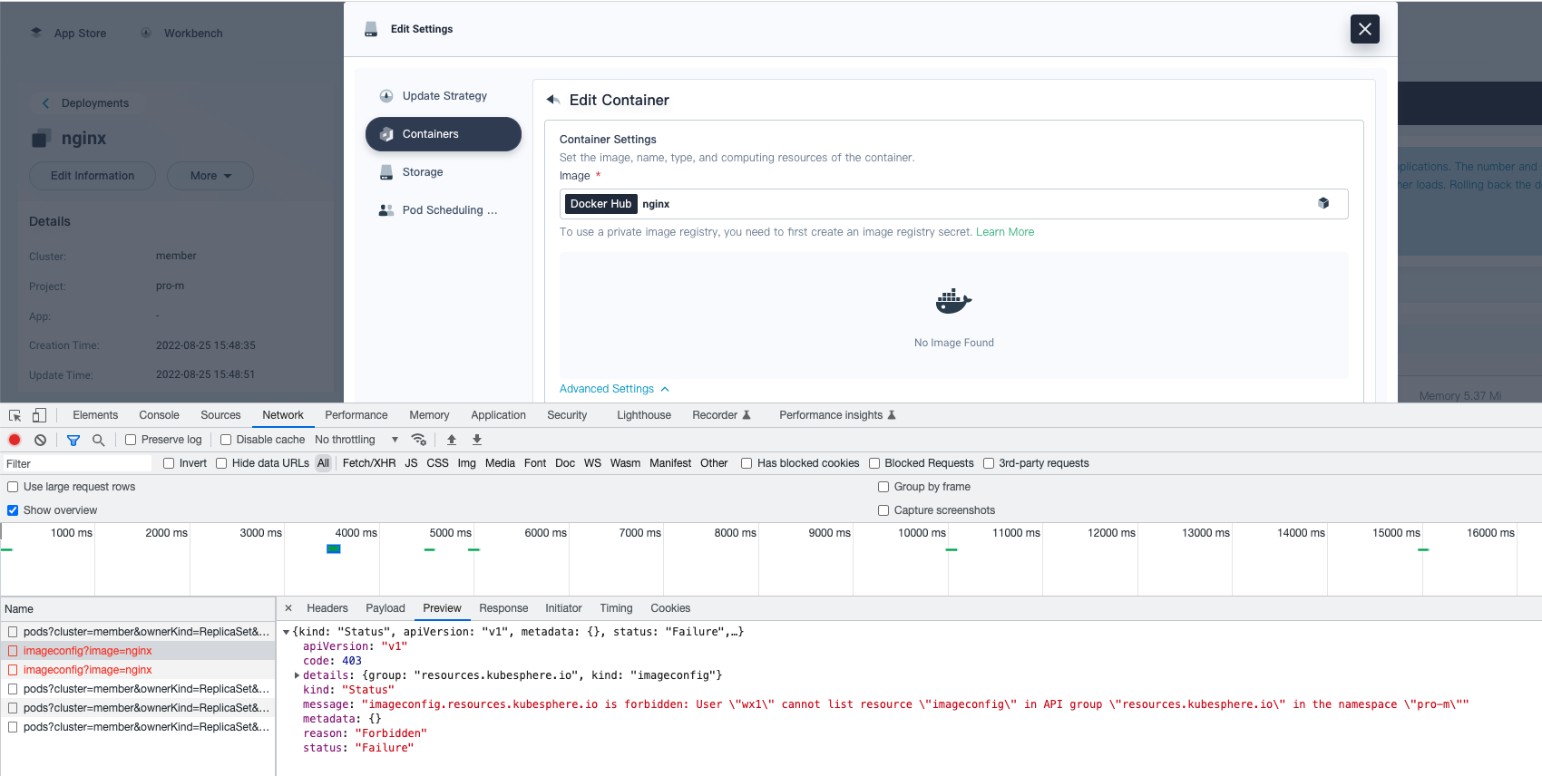 No image found in containers with 'Edit Settings' · Issue #5173 ...