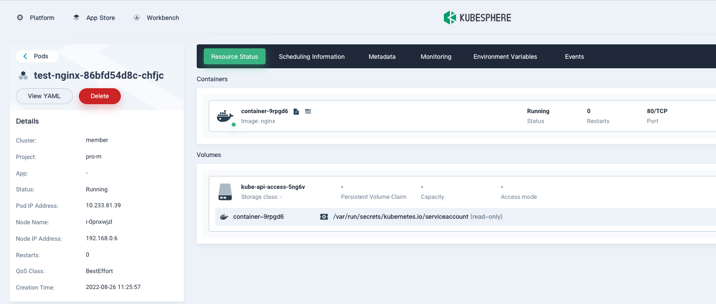 After delete storage(Temporary Volume/HostPath Volume), the init container will be delete too ...