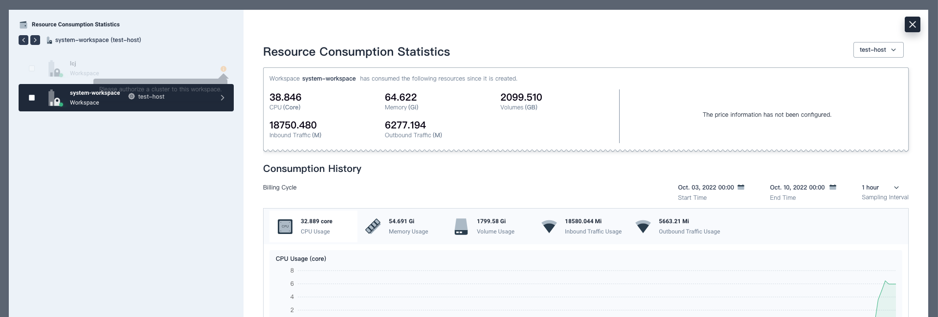 Workspace shows error in resource consumption statistics. · Issue #3754 ...