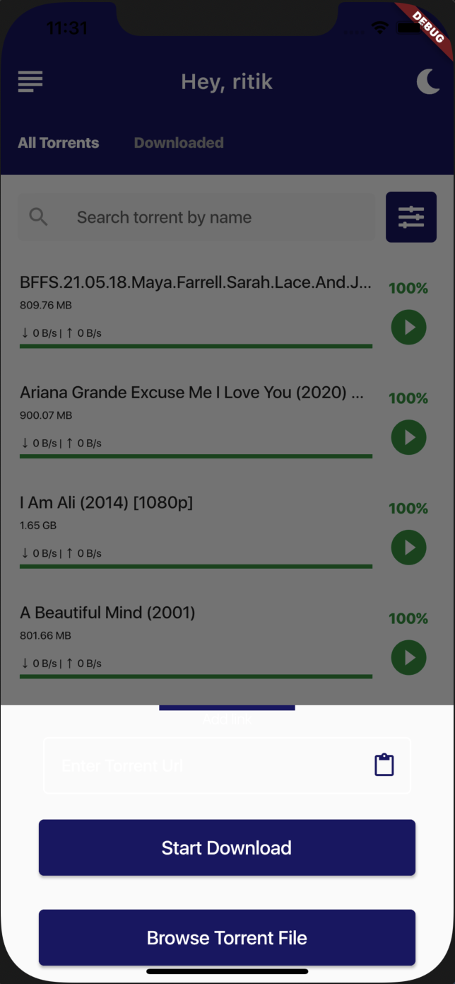 bug: Dark Theme (dev) · Issue #145 · CCExtractor/rutorrent-flutter · GitHub