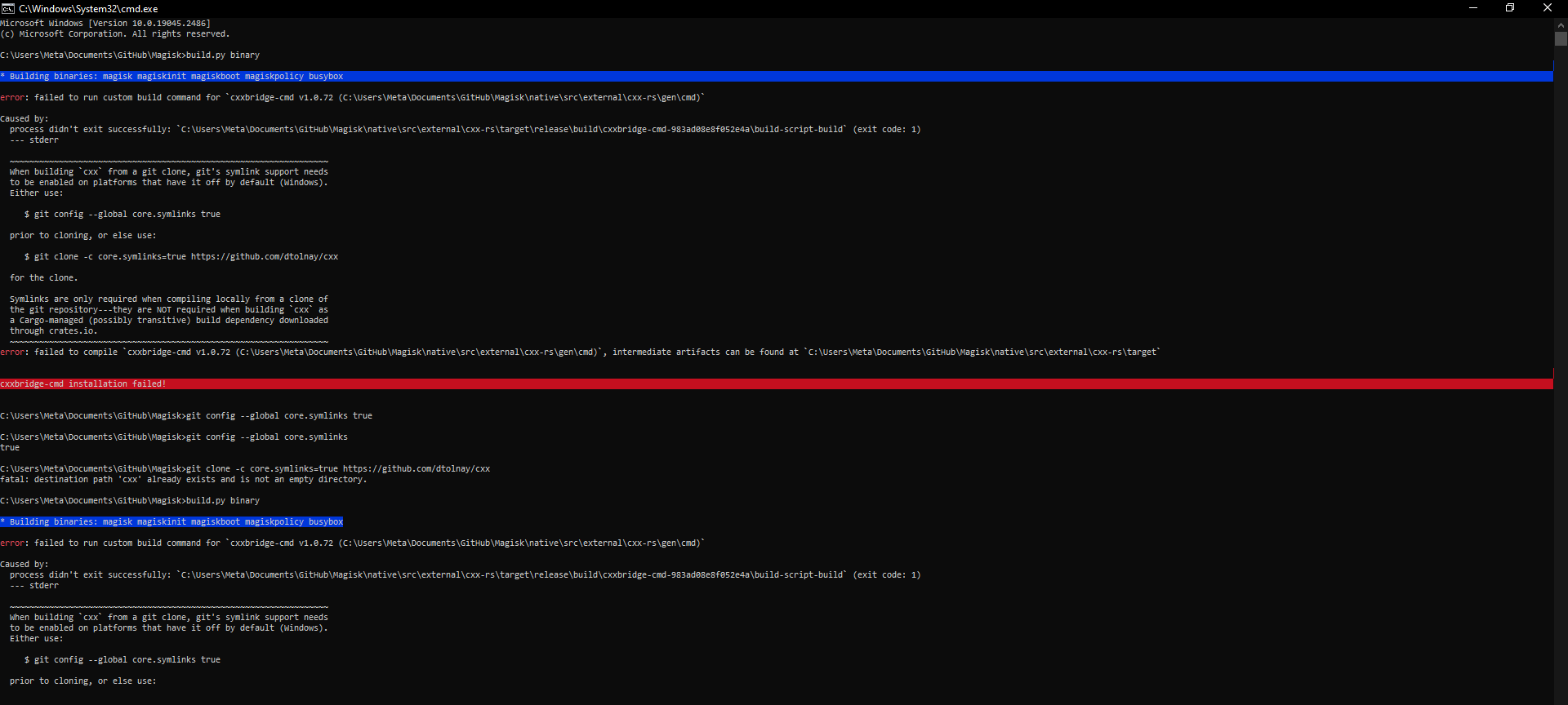 Error building binary from source · Issue #6451 · topjohnwu/Magisk · GitHub