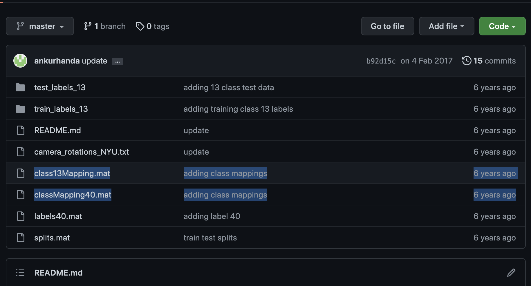 nyuv2 dataset "namesToIds" · Issue #9 · ankurhanda/nyuv2-meta-data · GitHub