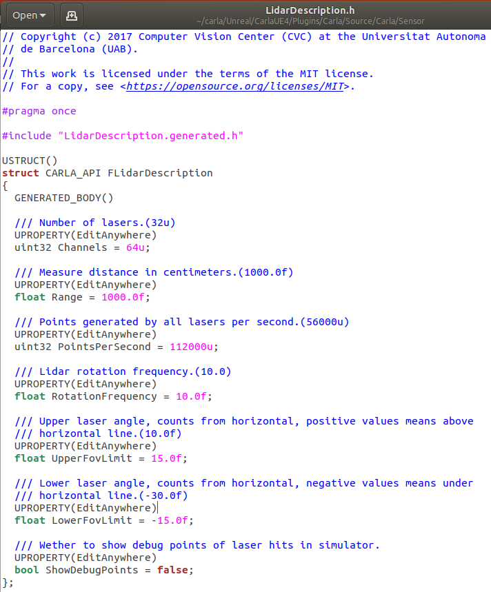 I wanna change Lidar attributes! · Issue #3577 · carla-simulator/carla ...