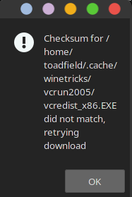 I can't install vcrun2005 · Issue #1774 · Winetricks/winetricks · GitHub