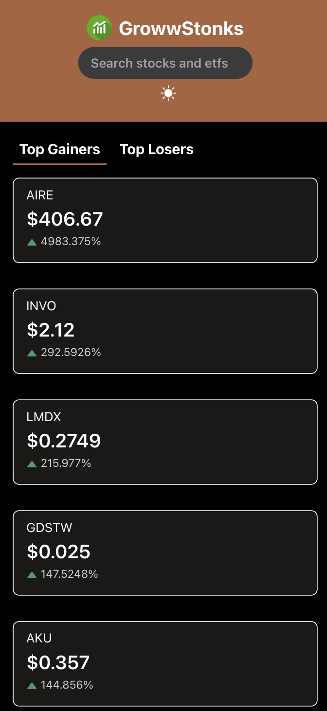 GitHub - darshpat01/GrowwStonks: Groww Frontend Assignment