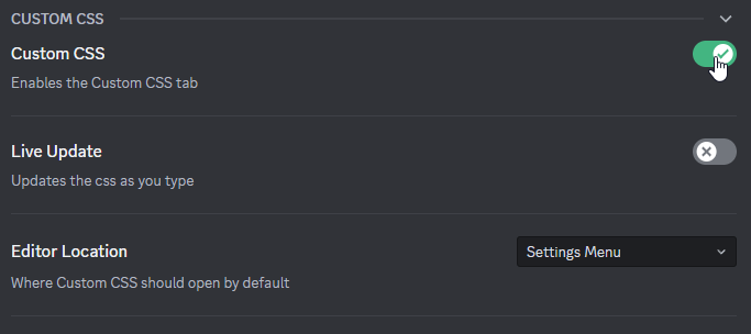 A way to temporarily turn off the custom CSS · Issue #1644 · BetterDiscord/BetterDiscord · GitHub