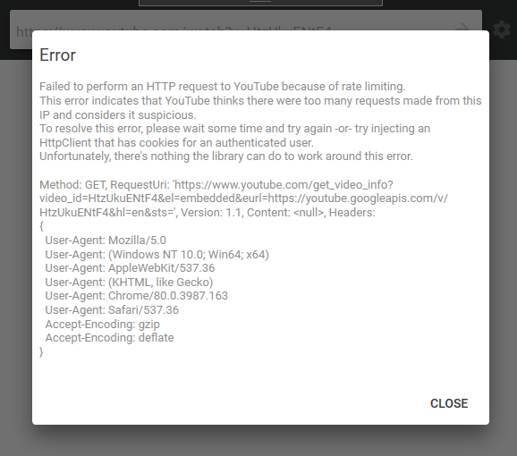 RequestLimitExceededException: Failed to perform an HTTP request to ...